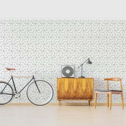 Bilderwelten Fototapete Vliestapete modern 3D-Effekt schwarz weiss - Dreidimensionales Struktur Muster - Geometrisch Wohnzimmer Schlafzimmer