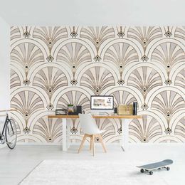 Bilderwelten Mustertapete Vliestapete Vintage Wandtapete gold - Die goldenen Zwanziger II - Ornamente Wohnzimmer Schlafzimmer