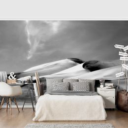 Bilderwelten Fototapete Natur Orientalisch Wandtapete schwarz weiss - Colorado D&uuml;nen Schwarz-Wei&szlig; - W&uuml;ste Wohnzimmer Schlafzimmer