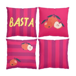 Bilderwelten Dekokissen Kissenbezug 4er Set bunt Pop Art - PopArt Sommer Set I - Geometrisch Jugendzimmer