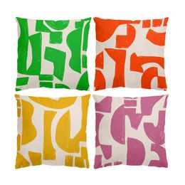 Bilderwelten Dekokissen 4er Set bunt Pop Art - Geometrische Formen - Set Bunt - Geometrisch Jugendzimmer