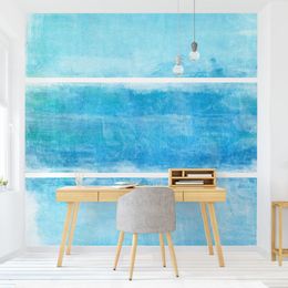 Bilderwelten Fototapete originell Abstrakt Wandtapete einzigartig - Colour Harmony Blue - Deko Wohnzimmer Schlafzimmer