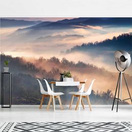 Bilderwelten Fototapete Nebel bei Sonnenuntergang