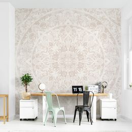 Bilderwelten Mustertapete Mandala Aquarell Ornament beige