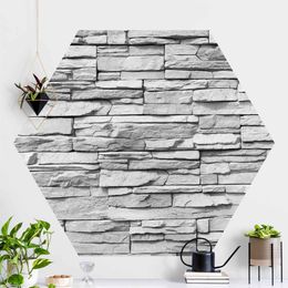 Bilderwelten Hexagon Fototapete Ashlar Masonry