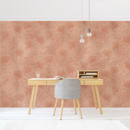 Bilderwelten Mustertapete Zarte Zweige in Rosegold