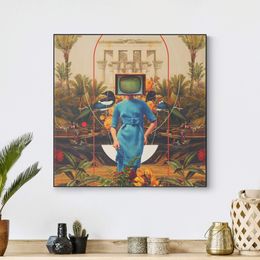 Wechselbild Retro Dschungel Fernseher