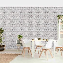 Bilderwelten Mustertapete Vliestapete Vintage Wandtapete braun - Vintage Muster Orientalische B&ouml;gen - Geometrisch Wohnzimmer Schlafzimmer
