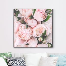 Wechselbild Rosa Pfingstrosen mit Bl&auml;ttern
