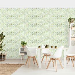 Bilderwelten Mustertapete Vliestapete modern Fliesenoptik gr&uuml;n - Marmor Muster Fr&uuml;hlingsgr&uuml;n - Geometrisch Wohnzimmer Schlafzimmer