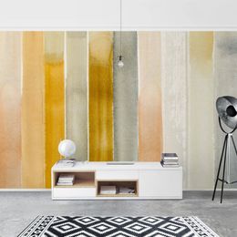 Bilderwelten Mustertapete Vliestapete modern Aquarell bunt - Traumgrenzen - Streifen Wohnzimmer Schlafzimmer