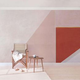 Bilderwelten Fototapete originell Abstrakt Wandtapete rosa - Rosa Geometrie - Deko Wohnzimmer Schlafzimmer
