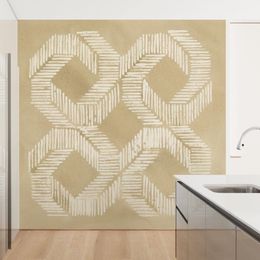 Bilderwelten Mustertapete Sandfarbene moderne Geometrie II