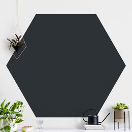Bilderwelten Hexagon Tapete Vliestapete Unifarben Wandtapete orange - Mondgrau - Deko Wohnzimmer Schlafzimmer