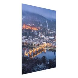 Bilderwelten Alu-Dibond Outdoor Bild Winterliches Heidelberg