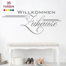Bilderwelten Wandtattoo Willkommen Zuhause Schriftzug