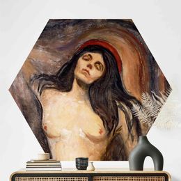Bilderwelten Hexagon Fototapete Edvard Munch - Madonna