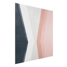 Alu Dibond Outdoor Bild - Zufallswinkel - originell rosa Abstrakt wetterfest Deko Wohnzimmer Schlafzimmer