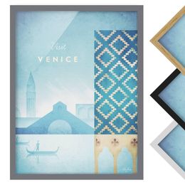 Bilderwelten Bild mit Rahmen - Hochformat Reiseposter - Venedig