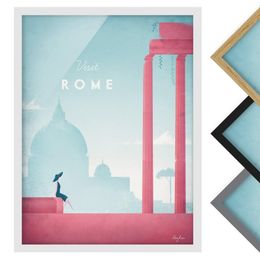 Bilderwelten Bild mit Rahmen - Hochformat Reiseposter - Rom
