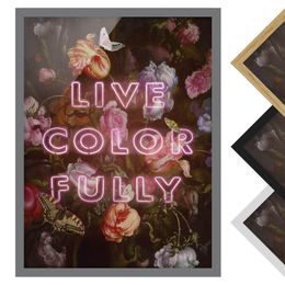 Bilderwelten Bild mit Rahmen - Hochformat Live Color Fully