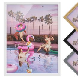 Bilderwelten Bild mit Rahmen - Hochformat Pool Party