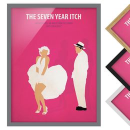 Bilderwelten Bild mit Rahmen - Hochformat Filmposter The seven year itch