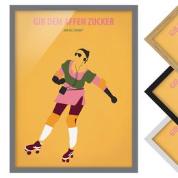 Bilderwelten Bild mit Rahmen - Hochformat Filmposter Gib dem Affen Zucker