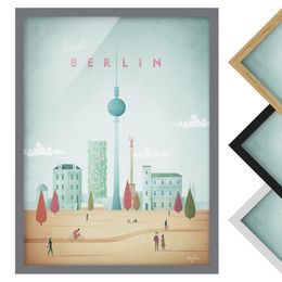 Bilderwelten Bild mit Rahmen - Hochformat Reiseposter - Berlin