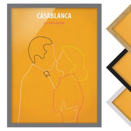 Bilderwelten Bild mit Rahmen - Hochformat Filmposter Casablanca