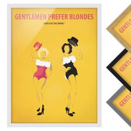 Bilderwelten Bild mit Rahmen - Hochformat Filmposter Gentlemen Prefer Blondes