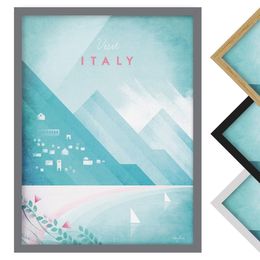 Bilderwelten Bild mit Rahmen - Hochformat Reiseposter - Italien
