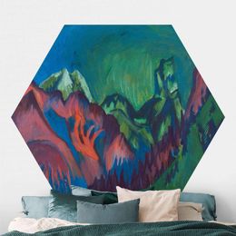 Bilderwelten Hexagon Fototapete Ernst Ludwig Kirchner - Z&uuml;genschlucht bei Monstein