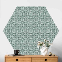 Bilderwelten Hexagon Tapete Vliestapete Vintage Fliesenoptik rosa - Vintage Muster Geometrische Fliesen - Retro Wohnzimmer Schlafzimmer