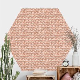 Bilderwelten Hexagon Tapete Vliestapete Vintage Wandtapete gelb - Vintage Muster Art Deco Rauten - Geometrisch Wohnzimmer Schlafzimmer