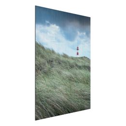 Bilderwelten Alu-Dibond Outdoor Bild St&uuml;rmische Zeiten am Leuchtturm