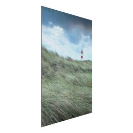 Bilderwelten Alu-Dibond Outdoor Bild St&uuml;rmische Zeiten am Leuchtturm