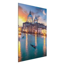 Bilderwelten Alu-Dibond Outdoor Bild Sunset in Venice