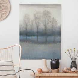 Bilderwelten Leinwandbild Wald Letzter Herbsttag II - Leinwanddruck Hochformat - Wandbild S-XXL - moderne Bilder auf Leinwand Wohnzimmer