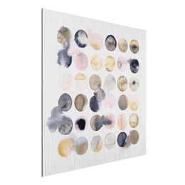Alu Dibond Outdoor Bild - Traumplaneten - originell pastell Illustration Aquarell Deko Wohnzimmer Schlafzimmer