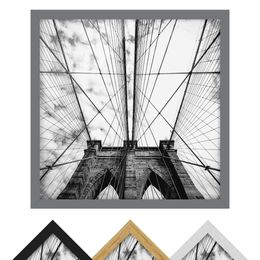 Bilderwelten Bild mit Rahmen Brooklyn Bridge in Perspektive