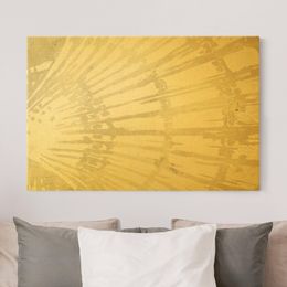 Bilderwelten Leinwandbild Muschel Silhouette auf Leinen