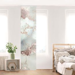 Schiebegardine Farbexperimente Marmor Pastell und Gold