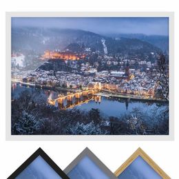 Bilderwelten Bild mit Rahmen Winterliches Heidelberg