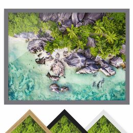 Bilderwelten Bild mit Rahmen Versteckter Strand