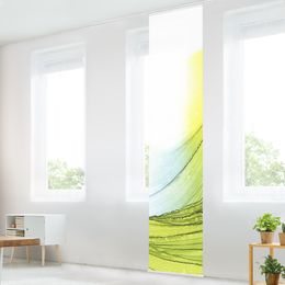 Bilderwelten Schiebegardine Meliertes Gelb mit Himmelblau