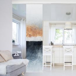 Bilderwelten Schiebegardine Goldener Horizont Aquarell