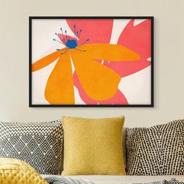 Bilderwelten Bild mit Rahmen Florale Sch&ouml;nheit Rosa und Orange