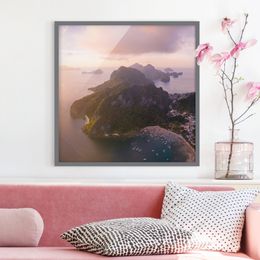 Bilderwelten Bild mit Rahmen Atmosph&auml;rische K&uuml;stenlandschaft