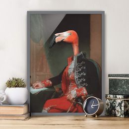 Bilderwelten Bild mit Rahmen Lord Flamingo